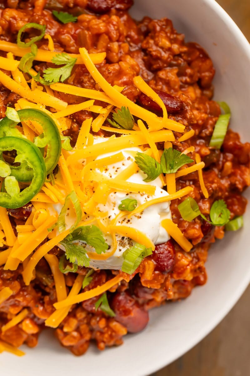 Chili with Rice - Easy Cheap Recipes